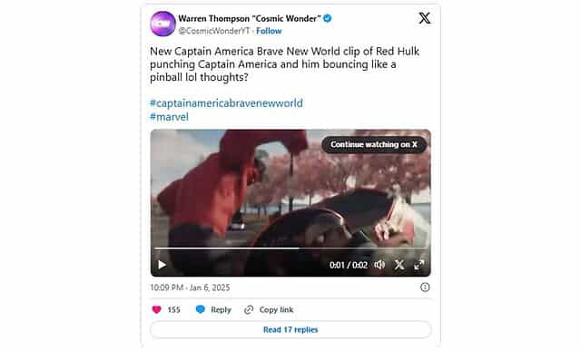 Capitán América: Brave New World ¡Red Hulk vs Sam Wilson!